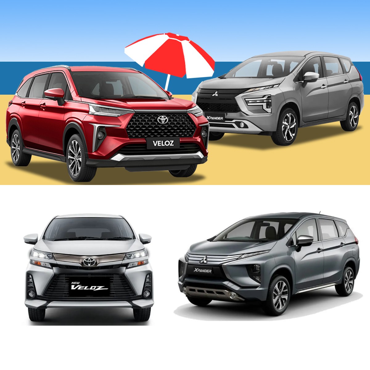 Perbandingan Toyota Veloz 2026 vs Mitsubishi Xpander Cross, MPV ...