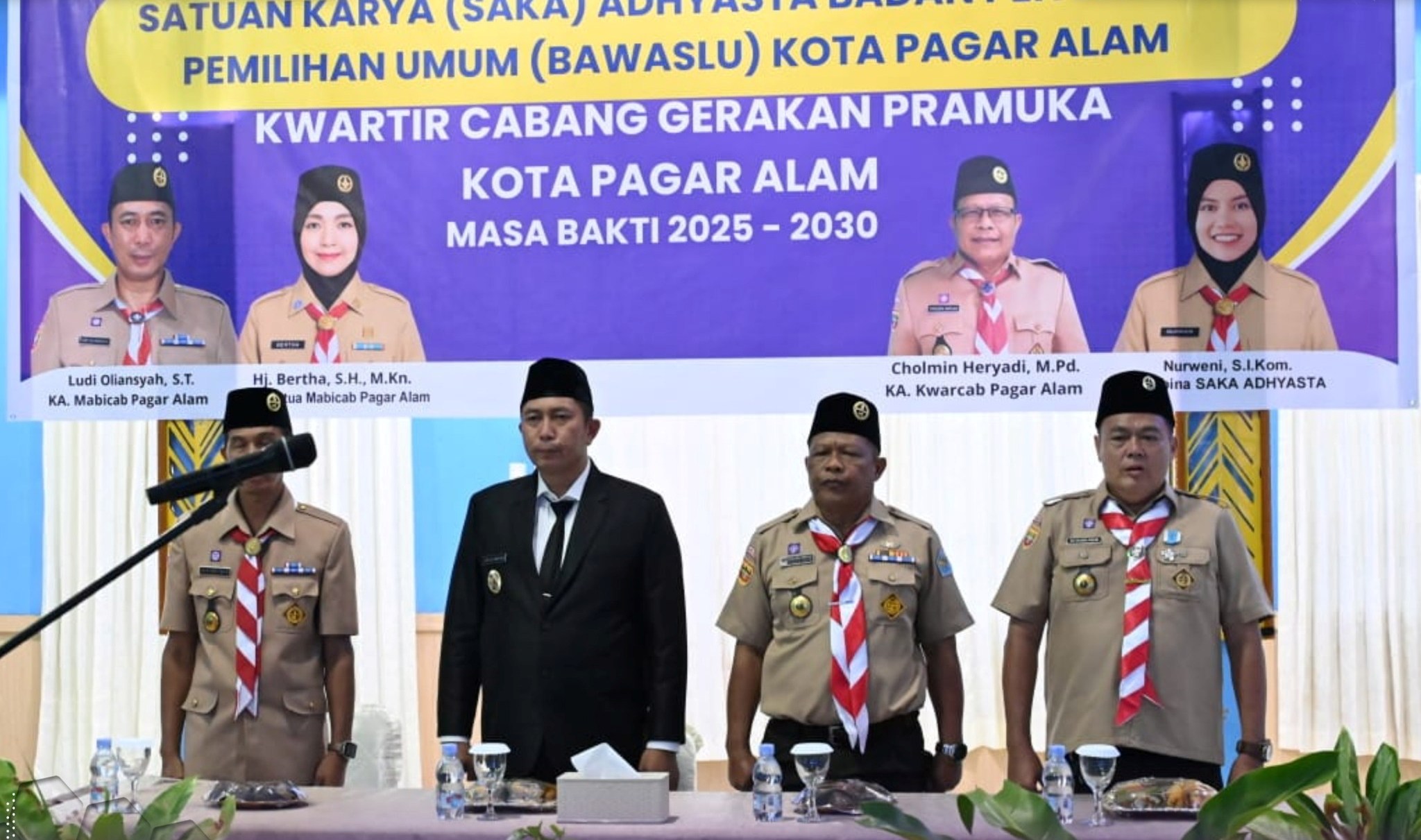 Wali Kota Ludi Oliansyah Lantik Pengurus SAKA ADHYASTA Bawaslu Pagar Alam