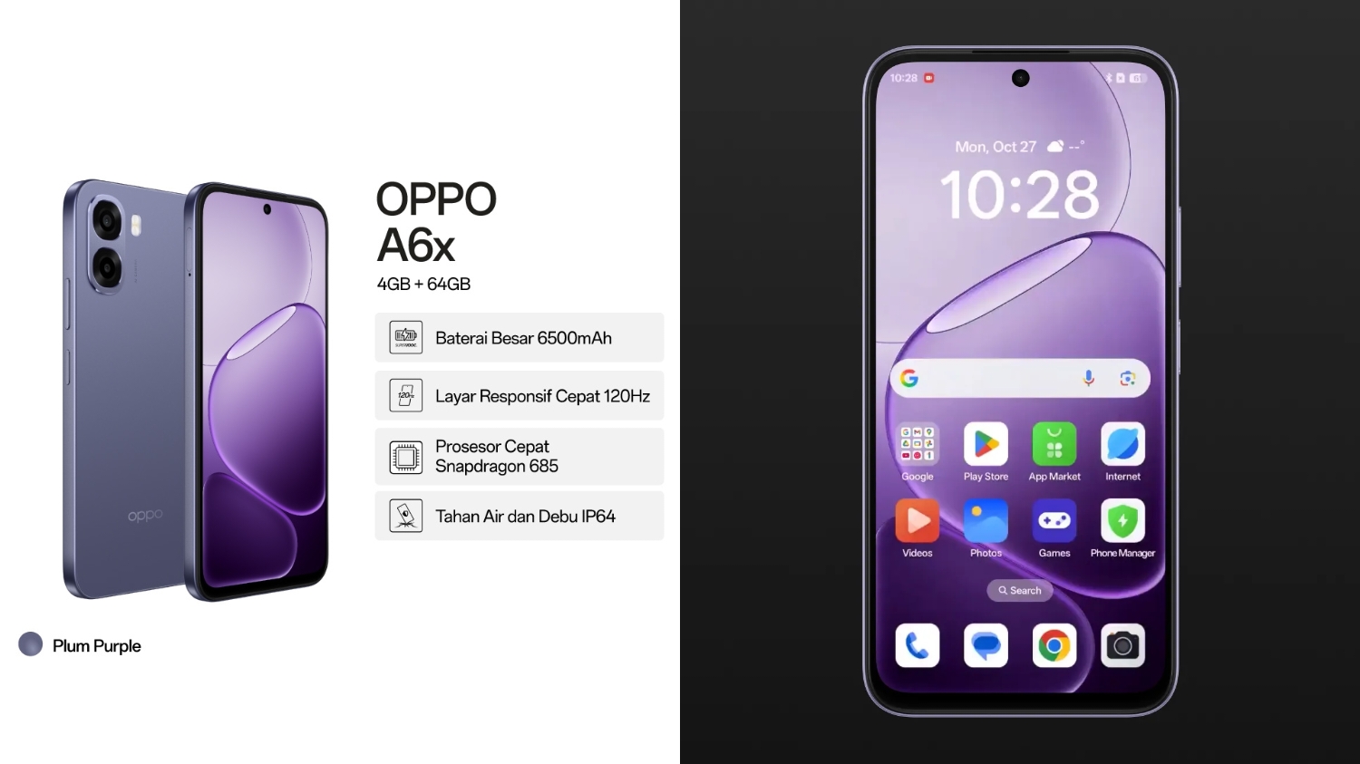 Layar Lebar 6,72 inci Dengan Refresh Rate Tinggi HP Merek Oppo Terbaru ...