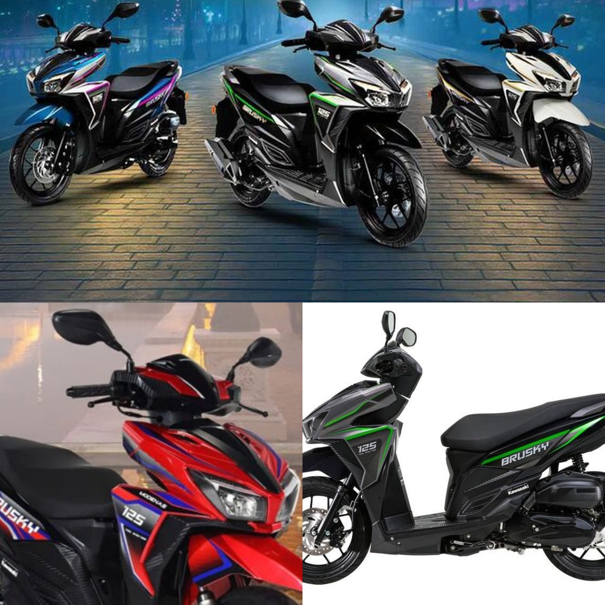 Kawasaki BRUSKY 125, Satu-Satunya Skuter Kawasaki yang Masih Eksis ...